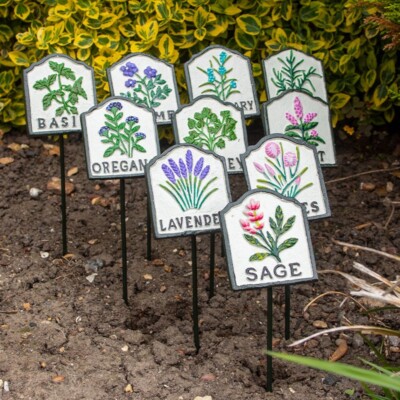 Set of 10 Herb Signs Perfect Gardening Herb Labels | eBay UK