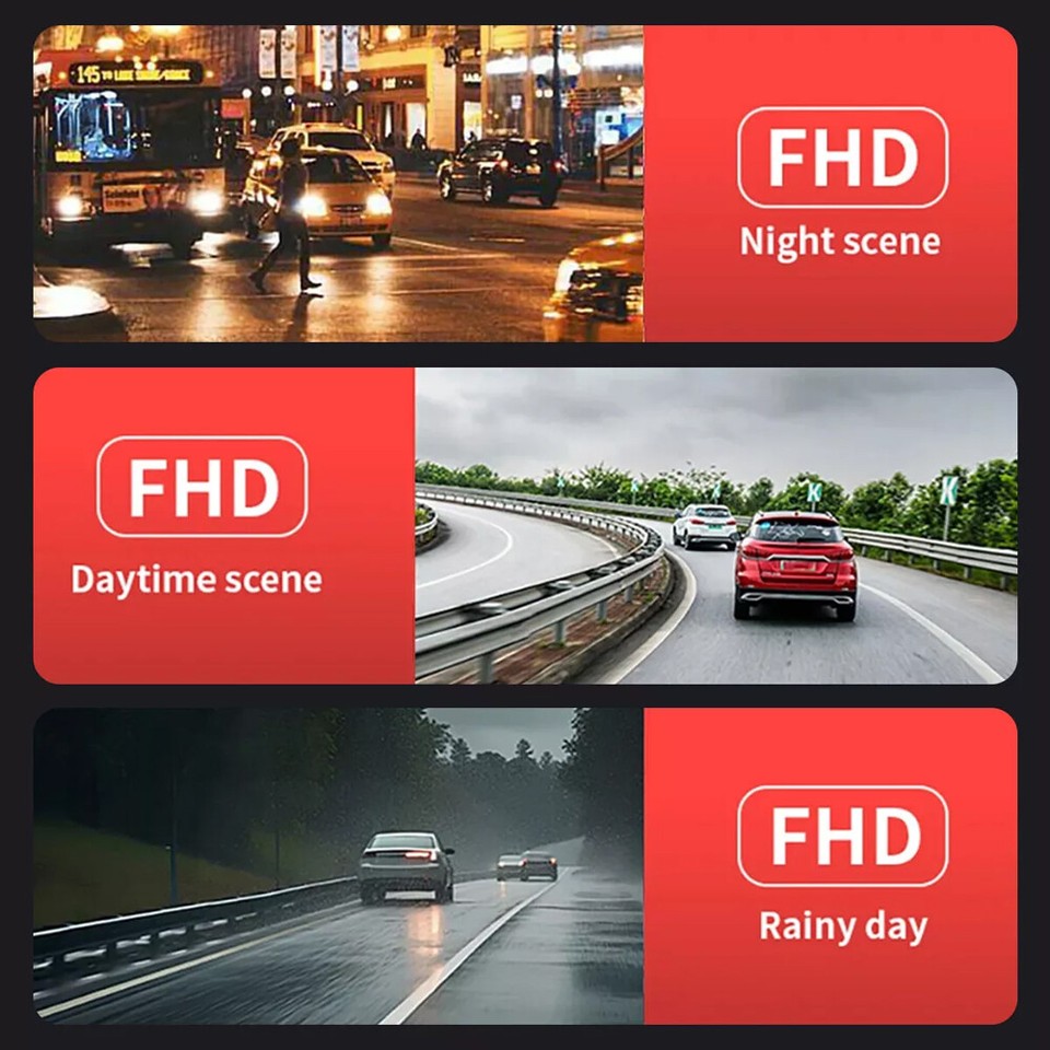 360° 4 Channel 1080P HD Car Dash Cam Front and Rear Inside Left Right ...