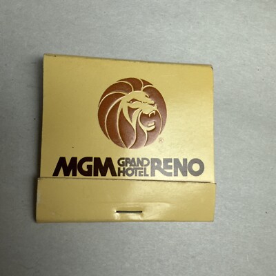 MGM GRAND HOTEL RENO, NEVADA VINTAGE LOGO Matchbook Matches | eBay