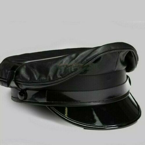 Leather Biker Cap - Finest Soft Real Leather Biker ,Muir Cap Hat in all ...