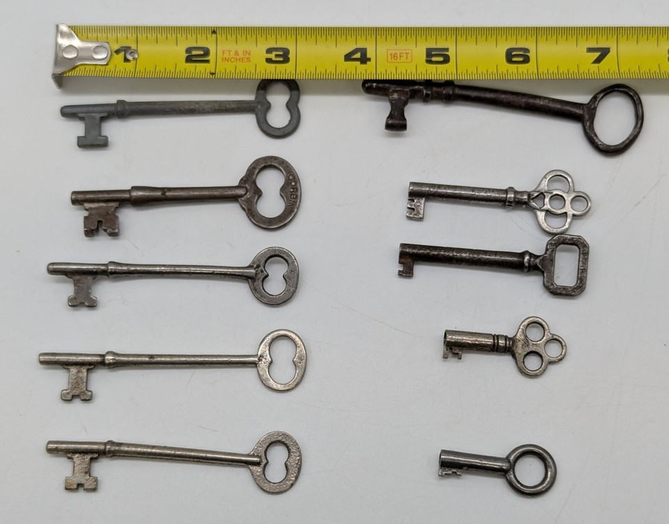 Vintage Lot of 10 Antique Skeleton Keys - Corbin Etc. | eBay