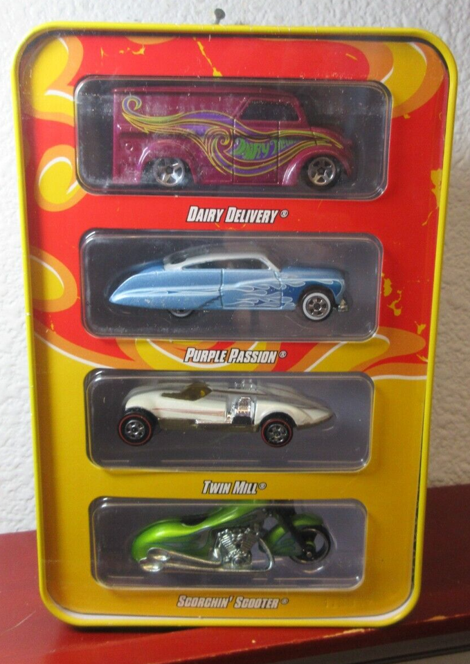 Hot Wheels 40th Ann. Since 68 4 Car Pack DAIRY DELIVERY PURPLE PASSION ...
