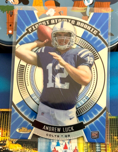 2012 Topps Finest Andrew Luck Die Cut Refractor RC Atomic Rookie Colts ...