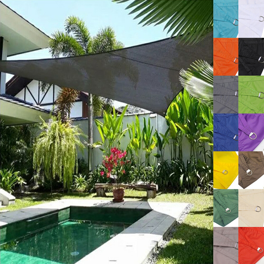 Patio Sun Shade Sail Sunscreen Garden Canopy Awning 90% UV Block ...