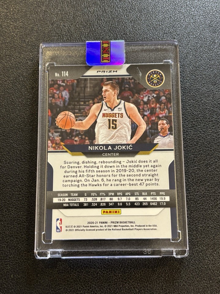 Nikola Jokic RARE PRIZM REFRACTOR INVESTMENT CARD PANINI NUGGETS MVP ...