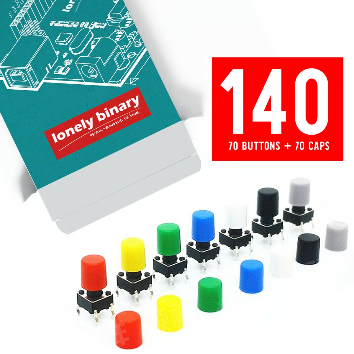 Tactile Push Button 350 St Push Button Switch Caps, Micro Taktil Push ...