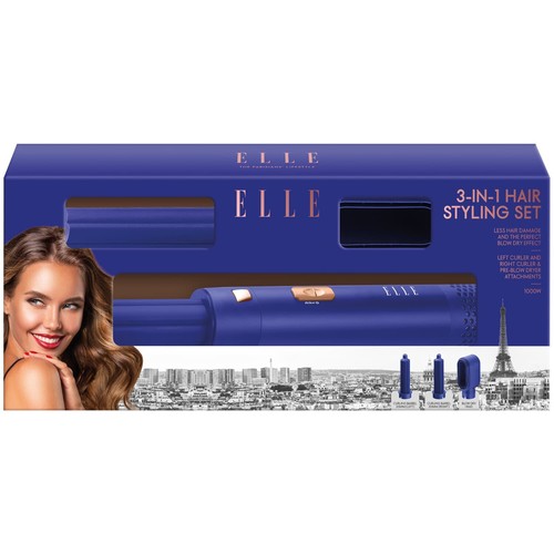 3 in 1 Elle Hair Styling Set With 3 Temperature Settings 1000W - Purple ...