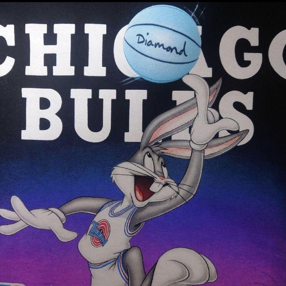 Diamond SUPPLY Co. Space Jam T-Shirt NBA Bulls M Bugs Bunny Tweety ...