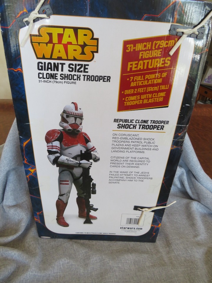 Star Wars Red Clone Shock Trooper Giant Size 31" Inch Figure Jakks ...