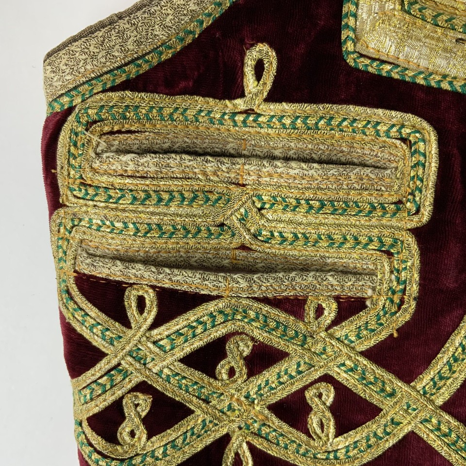 Afghan Made In Pakistan Vest Velvet Metallic Thread Embroidered Folk ...