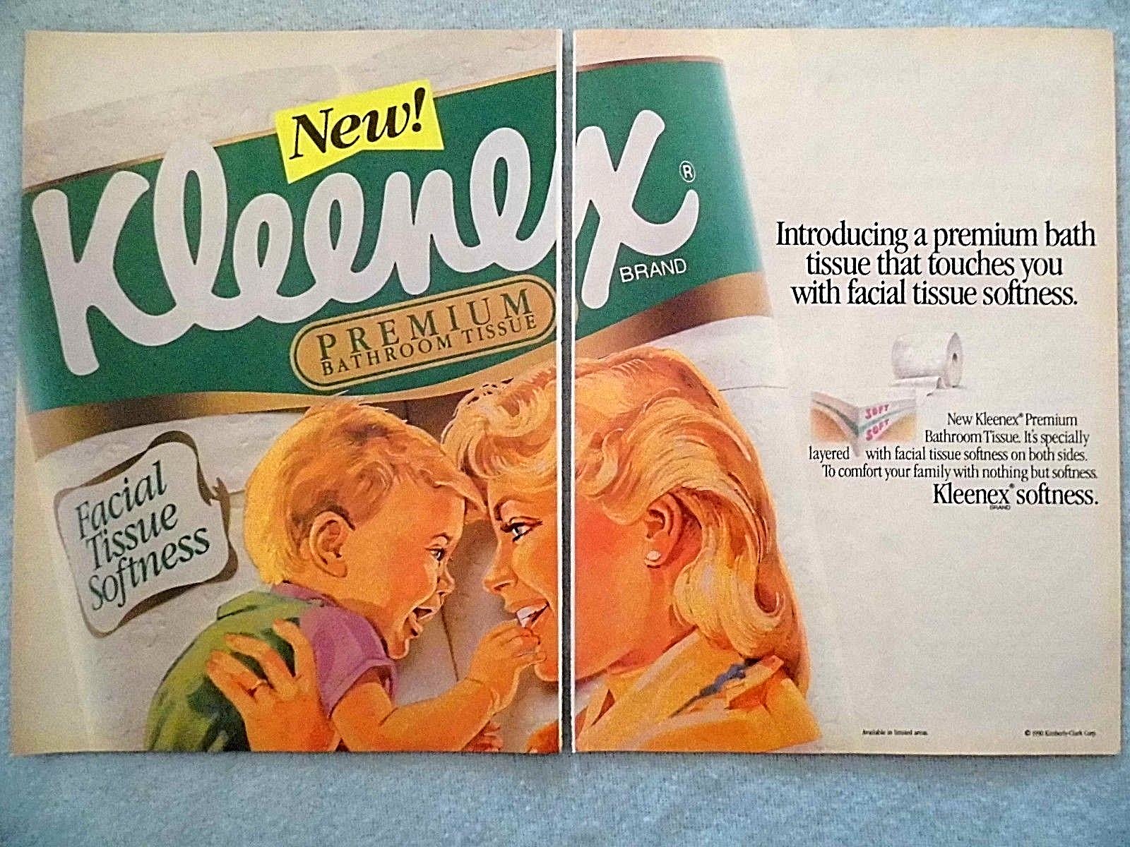 1990 Magazine Advertisement Page Kleenex Bathroom Tissue Toilet Paper ...