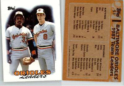 Cal Ripken Jr. Eddie Murray 1988 Topps Orioles Leaders #51 | eBay