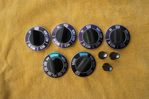 Vintage GE Stove Range Selector Temperature Control Knob Set | eBay