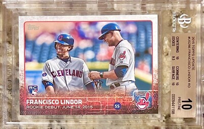 2015 POP 6 LINDOR ROOKIE RC TOPPS UPDATE ROOKIE DEBUT #US286 BGS 10 ...