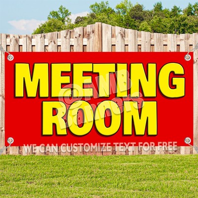 MEETING ROOM RED YEL Advertising Vinyl Banner Flag Sign Many Sizes ...