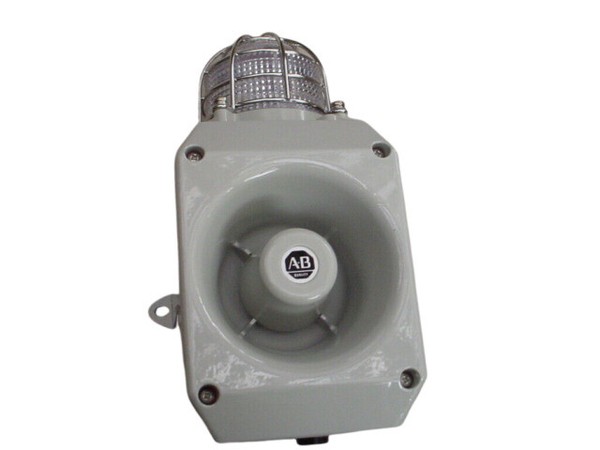 Allen Bradley 855HM Industrial Horn with Red LED Beacon, 119dB Output ...