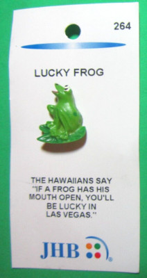 JHB 7/8" LUCKY FROG GREEN PLASTIC APPLIED SHANK NOVELTY BUTTON NOS CARD ...