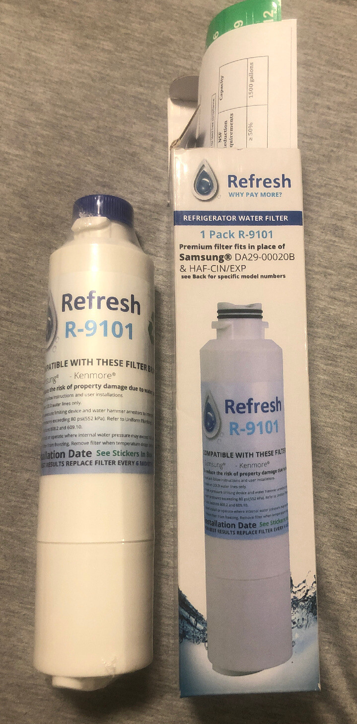 3x REFRESH R-9101 Replacement Refrigerator Water Filter for Samsung ...