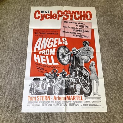 Angels from Hell Original 1968 Movie Poster 27”x41” Bikers Cycle Psycho Vintage | eBay