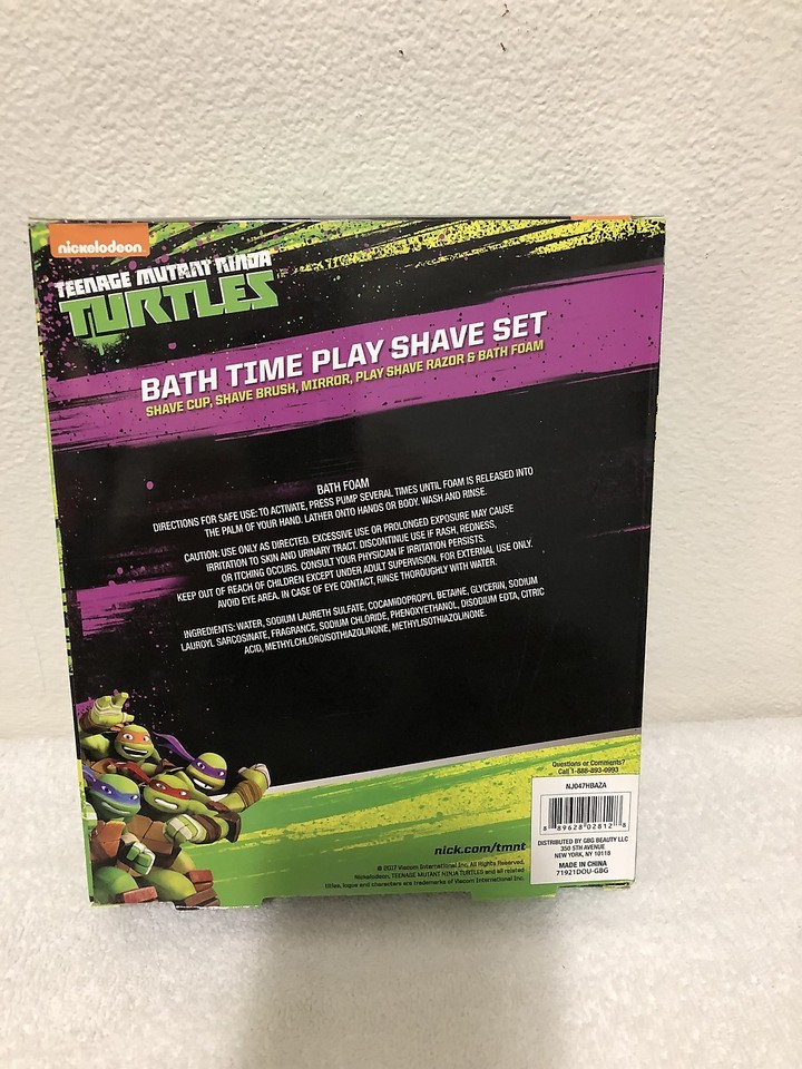 NICKELODEON TEENAGE MUTANT NINJA TURTLES BATH TIME PLAY SHAVE SET NIB ...