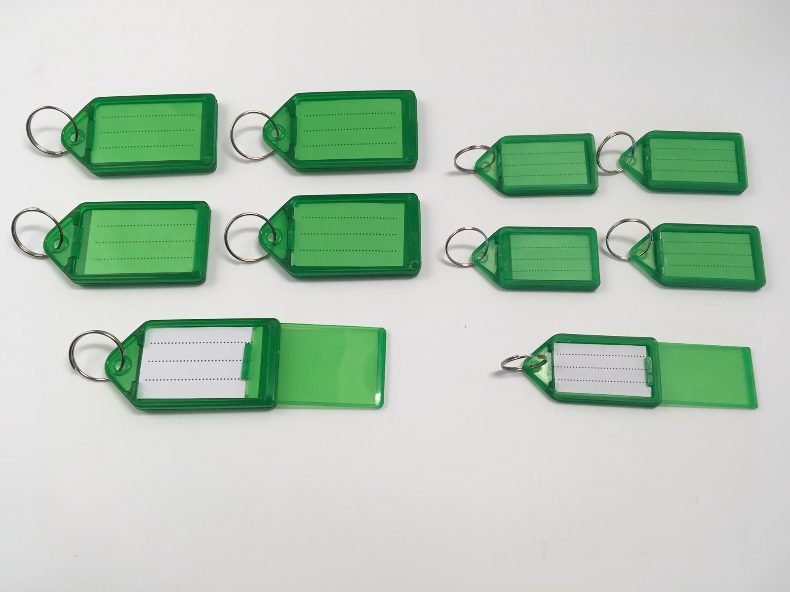 Coloured Small Plastic Key Fobs Luggage ID Tags Labels Key rings with ...