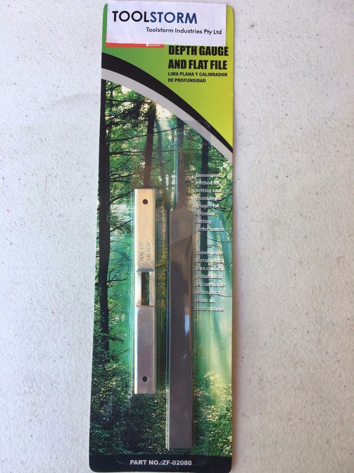 1x FLAT FILE & DEPTH GAUGE GUIDE 6'' (150mm) CHAINSAW FILE FOR RAKERS ...