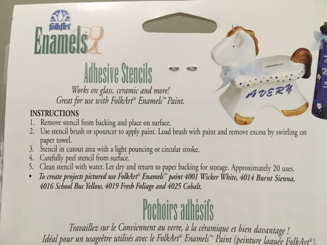 Folk Art Enamels Adhesive Stencils SCRIPT ALPHABET & NUMBERS # 4106 ...
