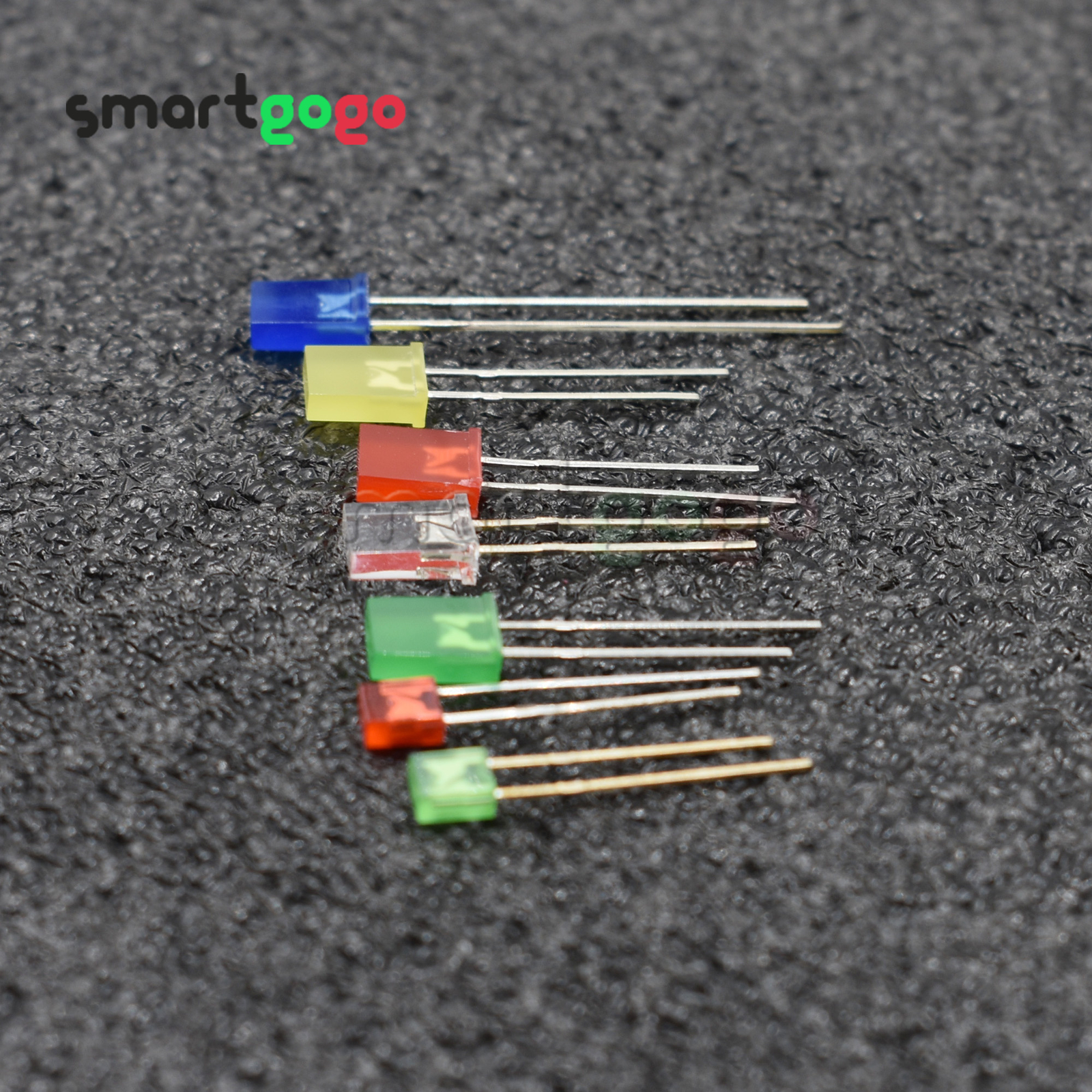 LED Diodes 2x3x4mm 2x5x7mm Water Clear Diffused Colours Rectangle ...