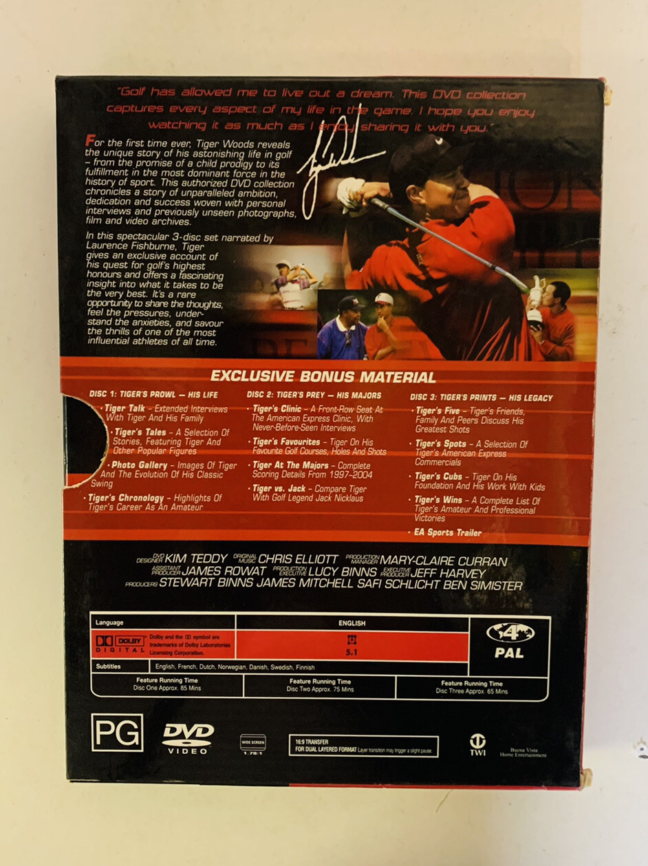 TIGER The Authorized DVD Collection: 3 Disc Boxset - Tiger Woods ...