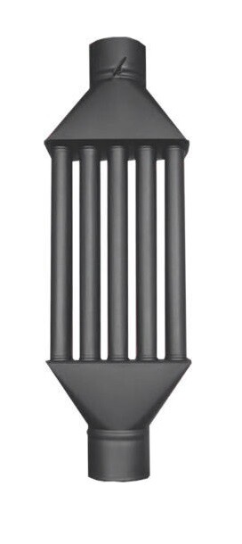 5.2in / 130mm Flue Pipe Heat Exchanger with Valve Radiator Woodburner ...