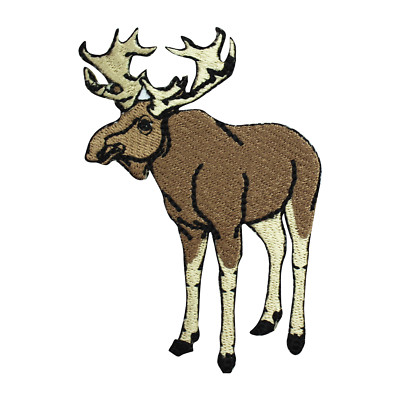 Moose patch, Cartoon patch, Canadian Moose patch Embroidered Iron on ...