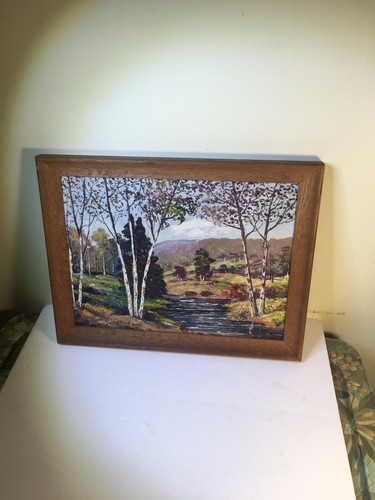 Original oil on board artist Arthur Walls vintage/ antique Western ...