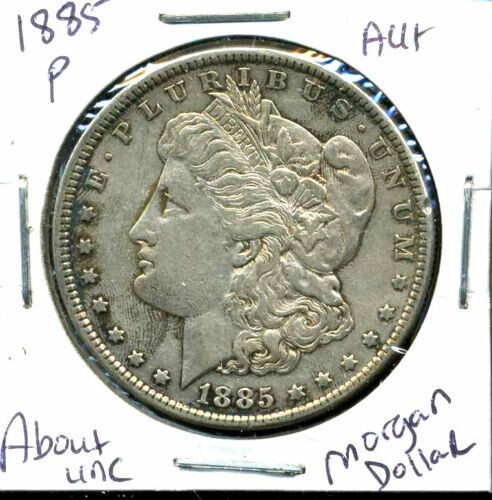 1885 P AU Morgan Dollar 100 Cent About Uncirculated 90% Silver US $1 ...