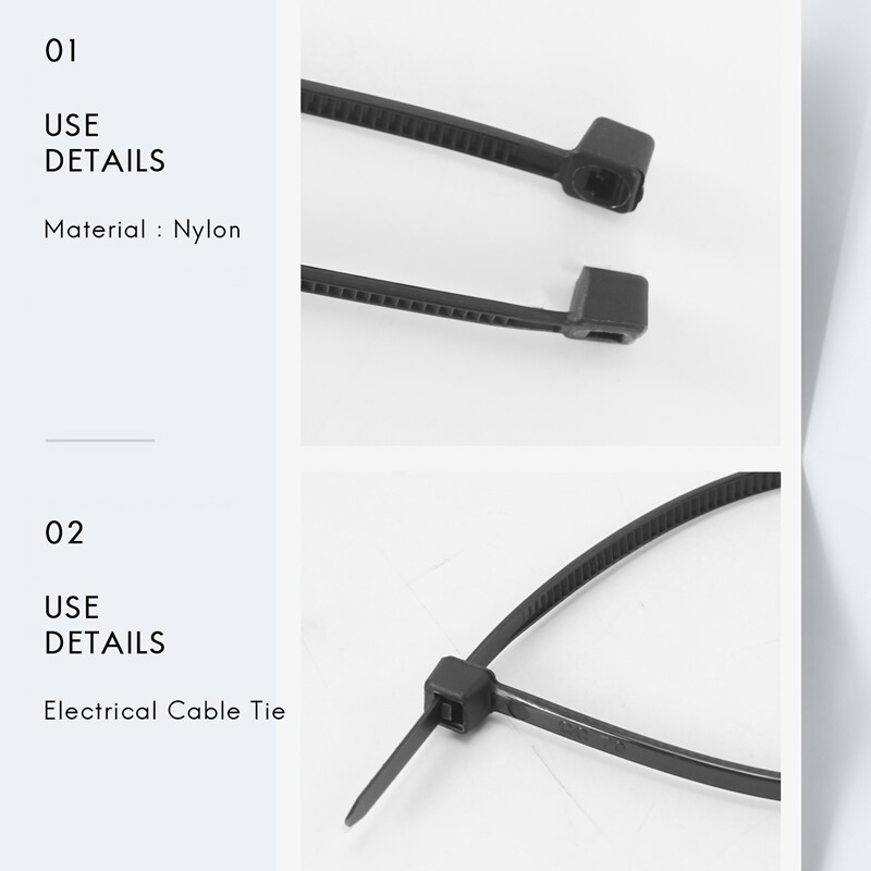 100 Pcs 150 x 1.8mm Electrical Cable Tie Wrap Nylon Fastening Black ...