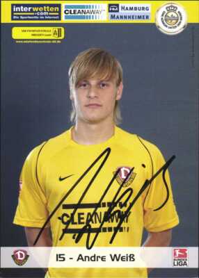 AK 3632 Andre Weiß - Dynamo Dresden - Autograph Card 2005/06 | eBay
