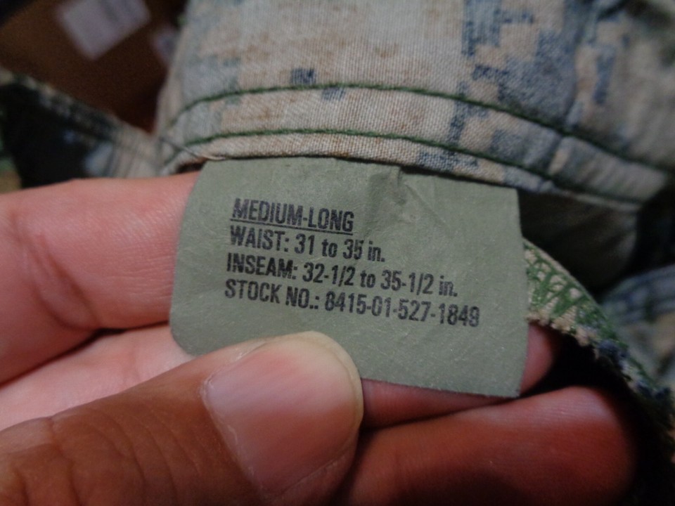 USMC MARPAT Trouser Combat Pant WOODLAND MEDIUM LONG NEW WITH OUT TAG ...