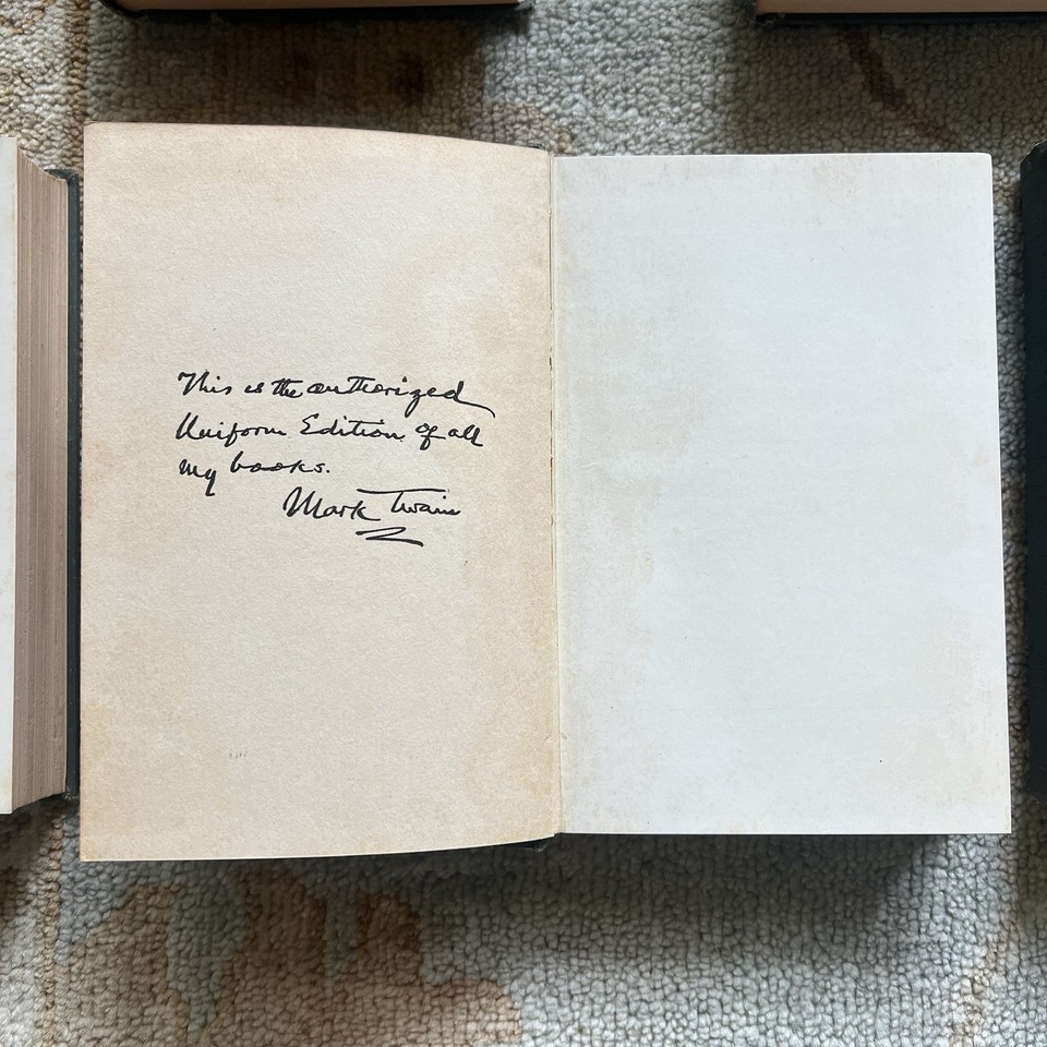 Mark Twain Signed Books LOT Uniform Edition | eBay