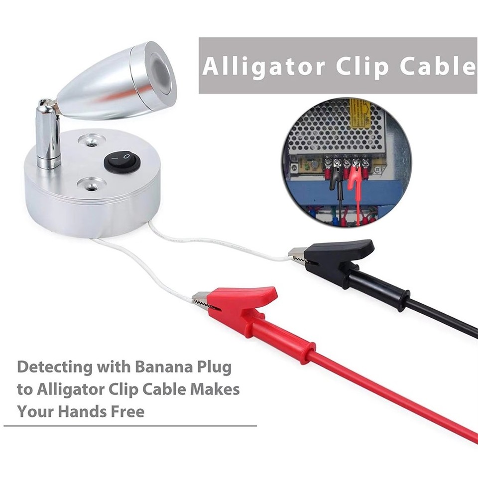 Universal Multimeter Test Leads with Clips and Banana Plugs for DC 4003 ...