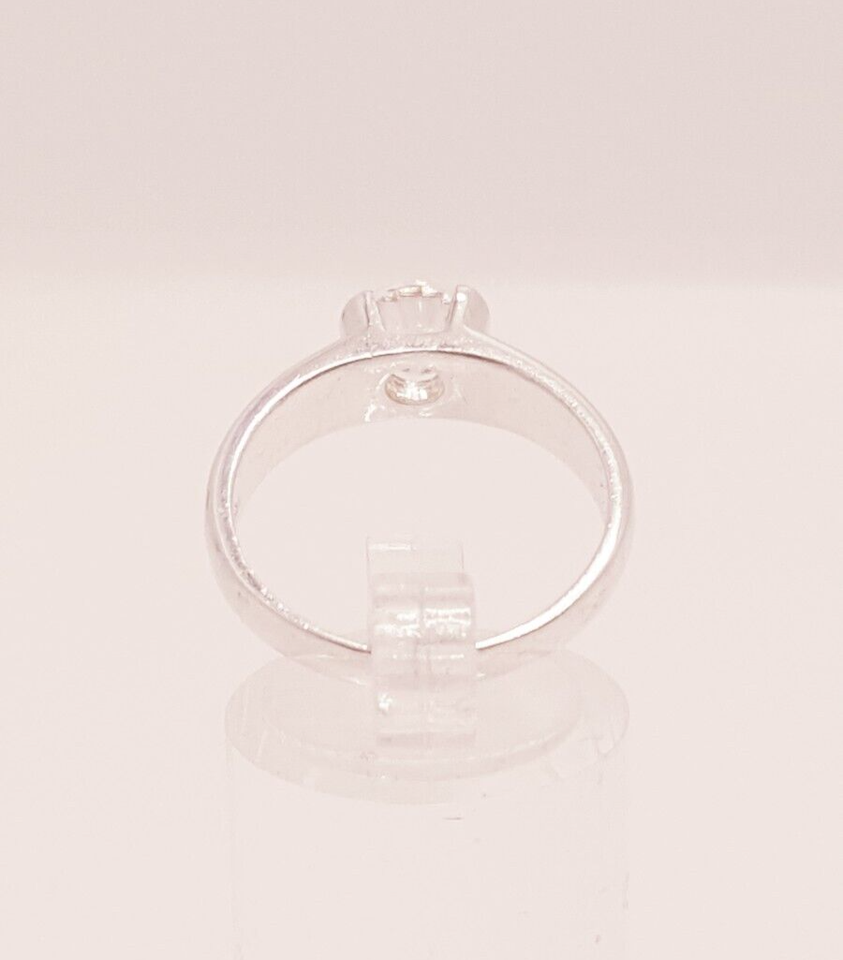Gorgeous Sparkling White Stone Band Ring 925 Solid Silver Size P~P1/2 ...