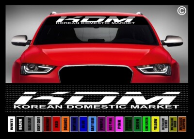 40" KDM #1 Street Racing Korean Flag Car Decal Sticker Windshield ...