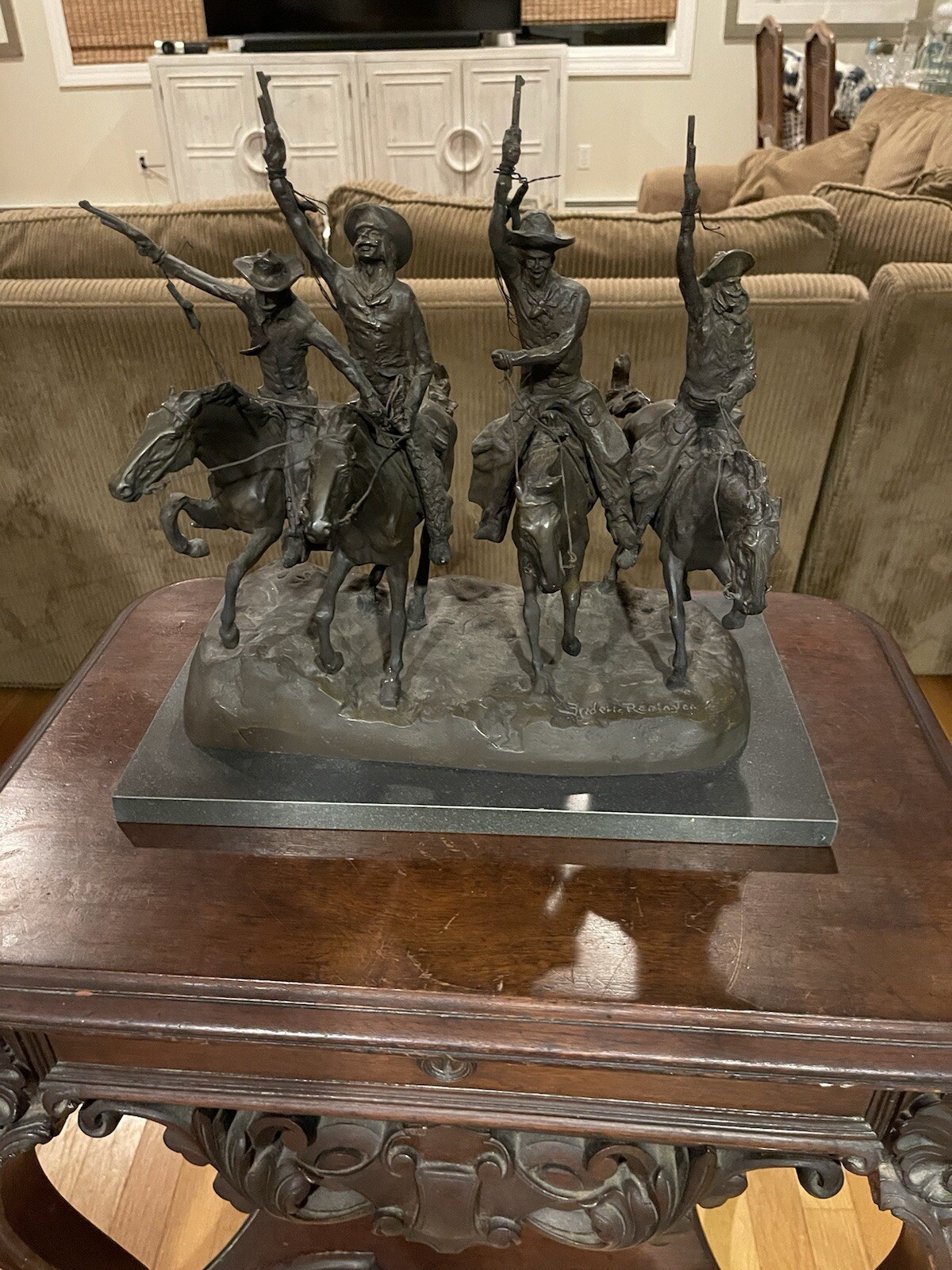 Quality "Coming Through the Rye" Frederic Remington Bronze Reproduction ...
