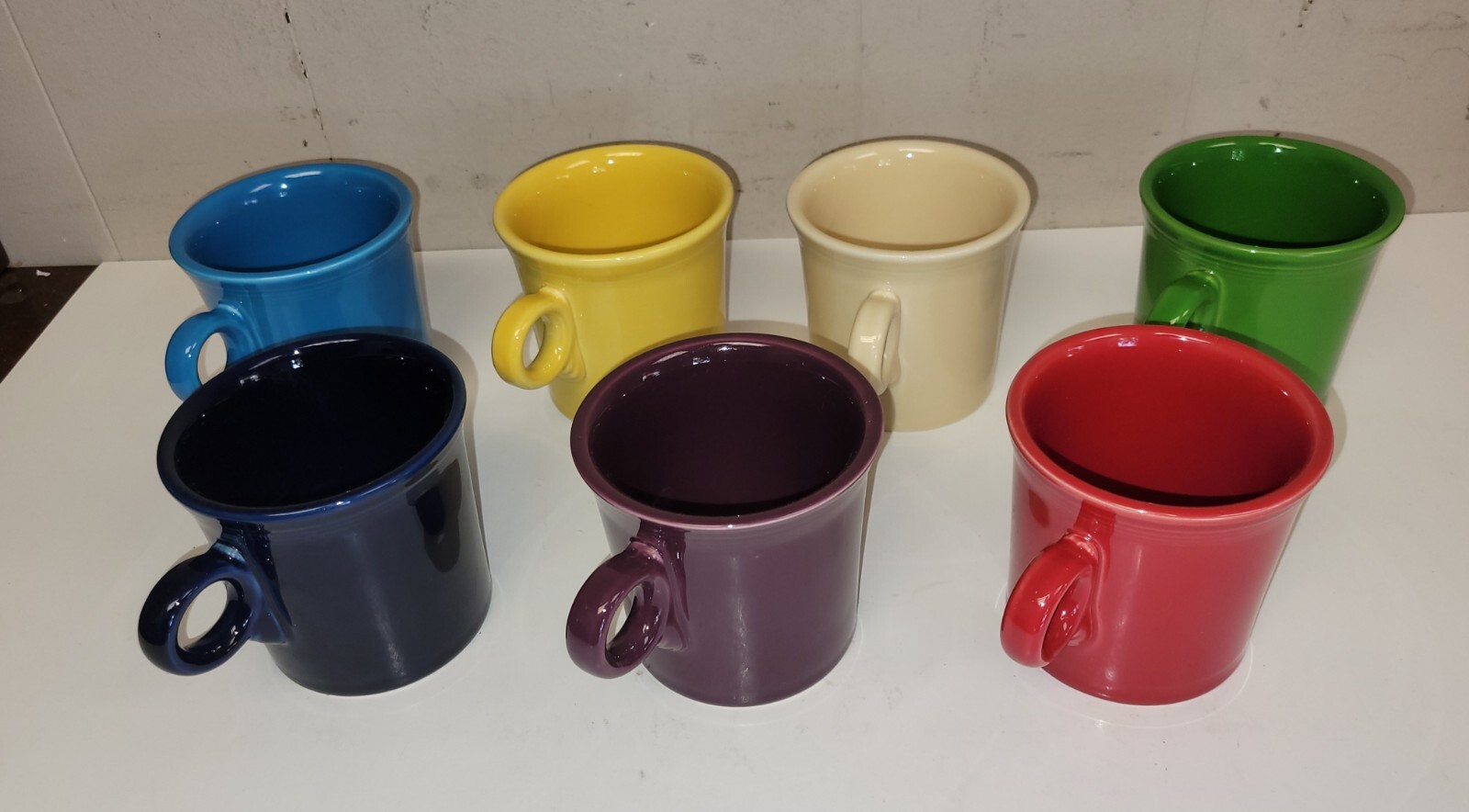 Set of 7 Fiesta Ware Coffee Mugs Java HLC USA Cups Fiestaware USA | eBay