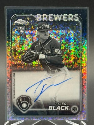 2024 Topps Chrome Update TYLER BLACK Rookie Auto Black & White Mini ...