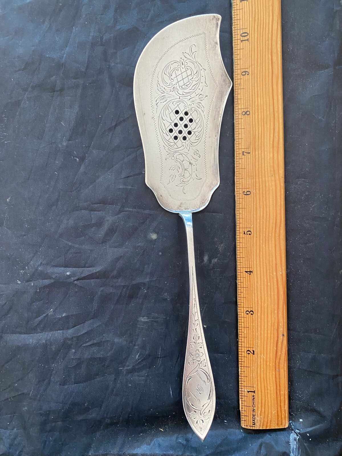 Solid Silver Kristensen Norwegian FISH SLICE 830 SILVER 10 1/2" GREAT ...