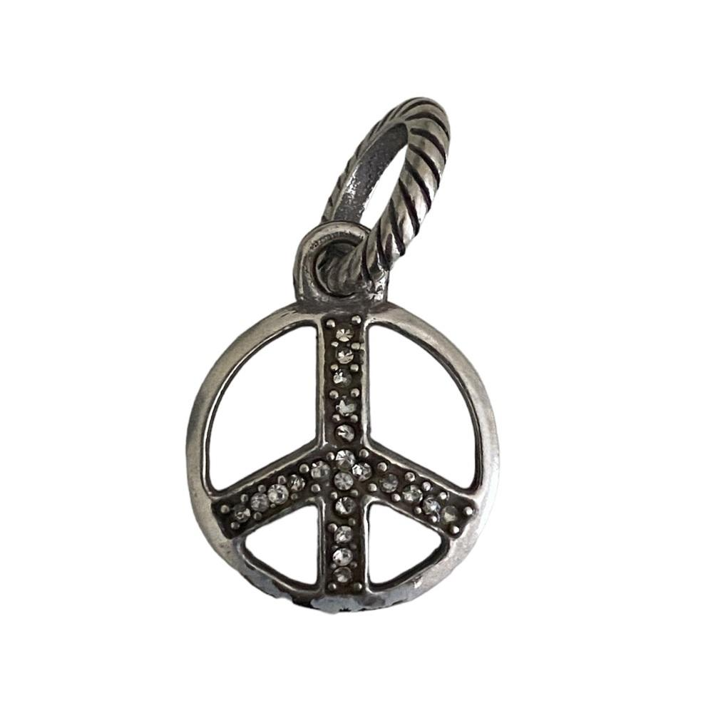 BRIGHTON Peace Sign Charm Bead with Swarovski Crystals | eBay