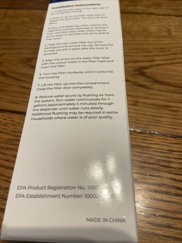 PurerDrop PD005 REPLACEMENT WATER FILTER # 2 Refrigerator Purer Drop ...