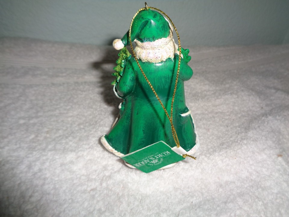 St Patricks Santa Green Suit Christmas Ornament Kurt Adler Shamrocks ...