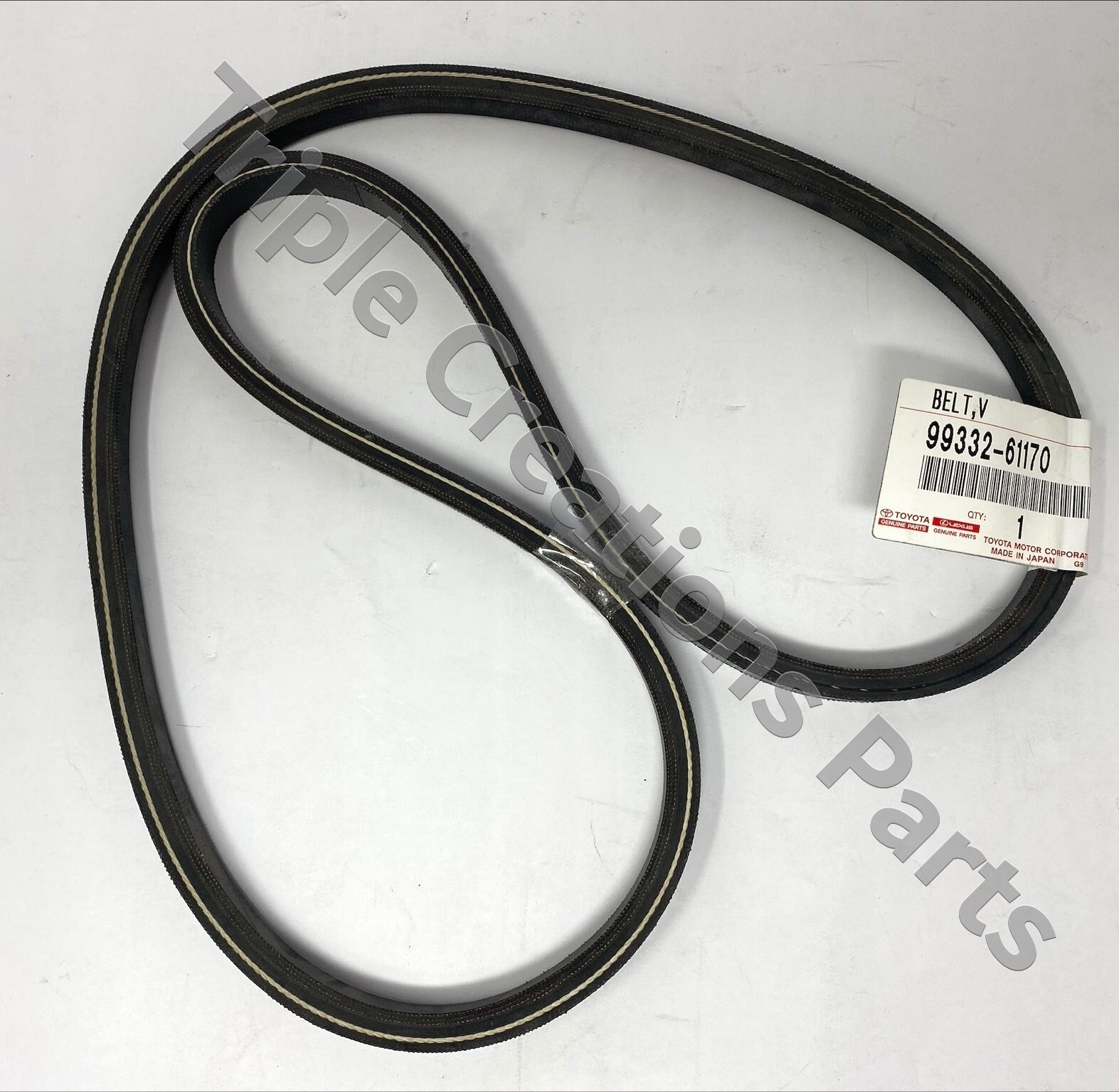 TOYOTA GENUINE 99332-61170 BELT, V (COOLER COMPRESSOR TO CRANKSHAFT ...