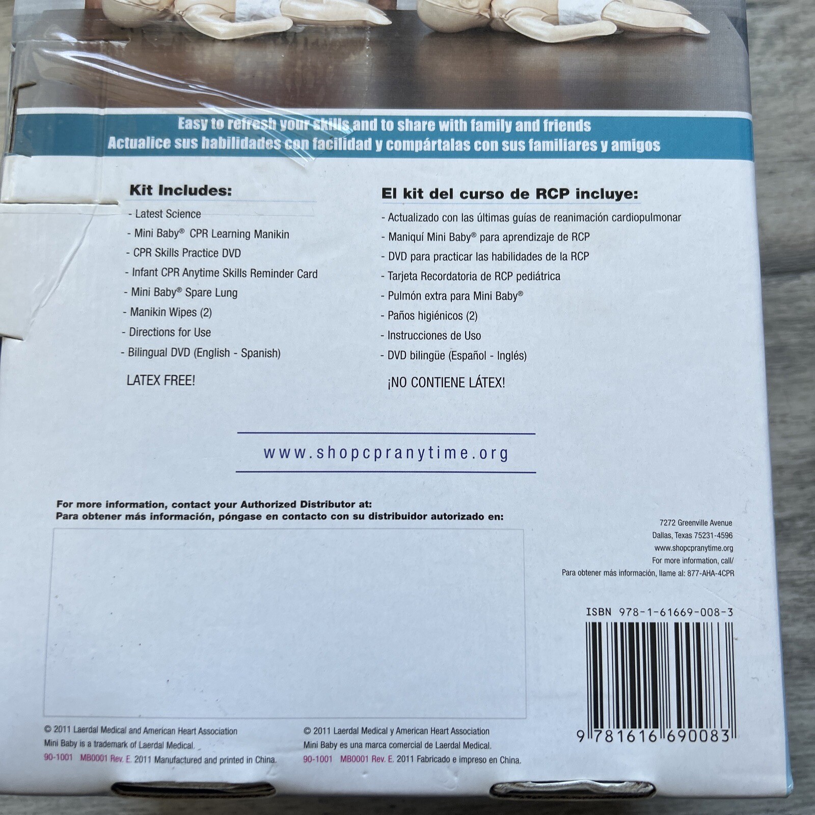 Infant CPR Anytime Kit : Light Skin (English and Spanish) by American ...