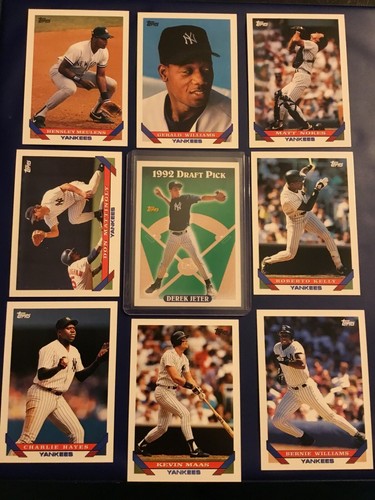 1993 Topps NEW YORK YANKEES Complete Team Set 31 MATTINGLY, DEREK JETER ...
